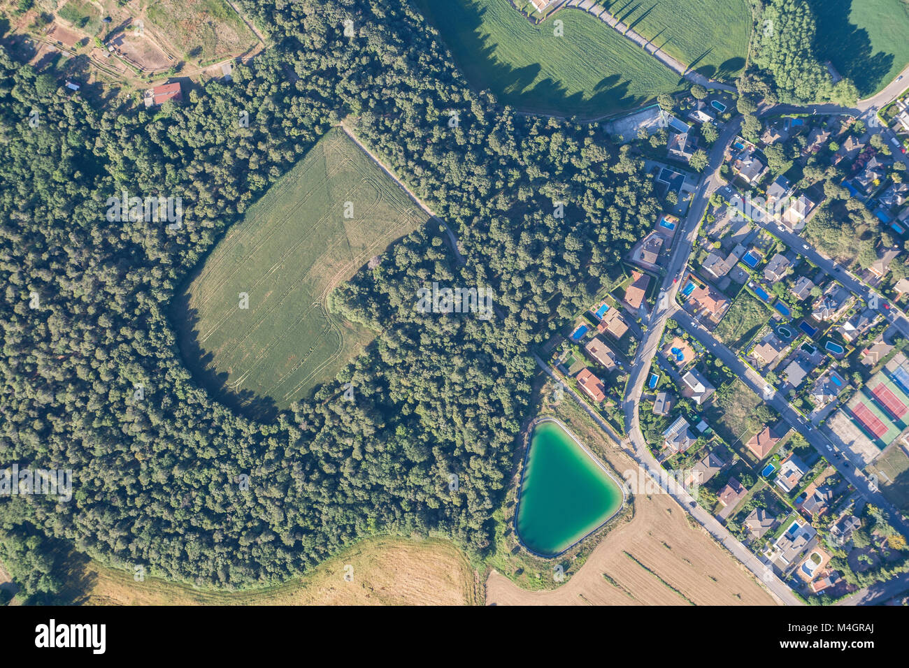 Aerial photography taken in Cardedeu, Catalonia (Spain Stock Photo - Alamy