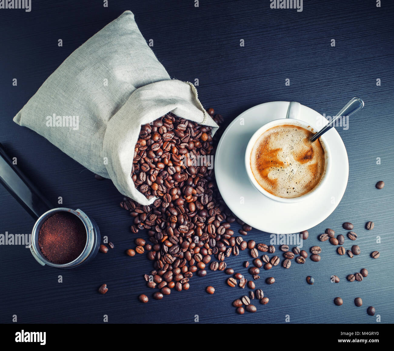 Fresh tasty coffee Stock Photo - Alamy