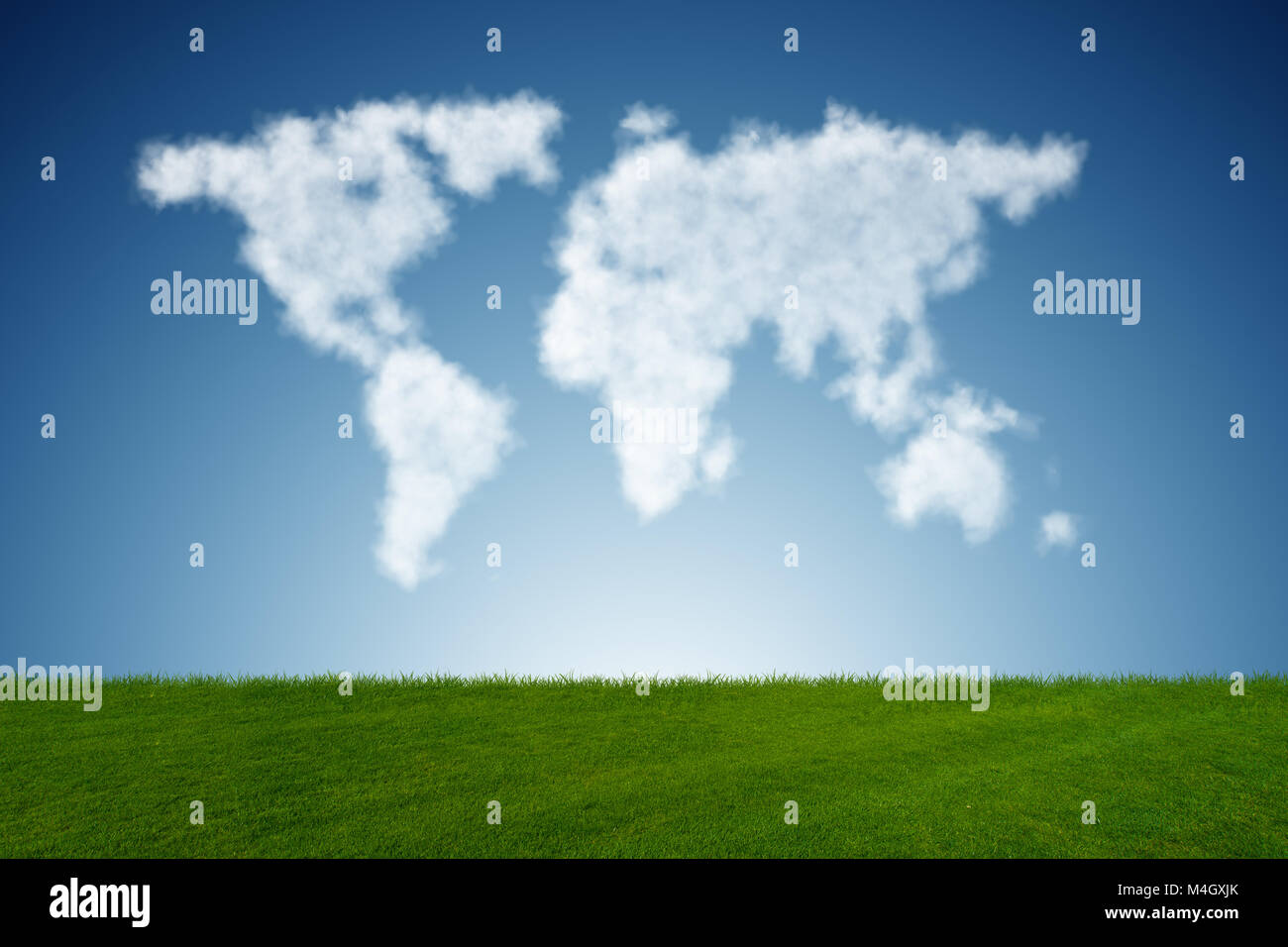 World map made of clouds in nature concept Stock Photo - Alamy
