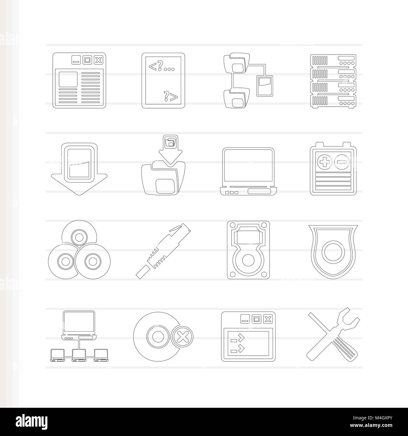 Server Side Computer icons - Vector Icon Set Stock Vector Image & Art ...