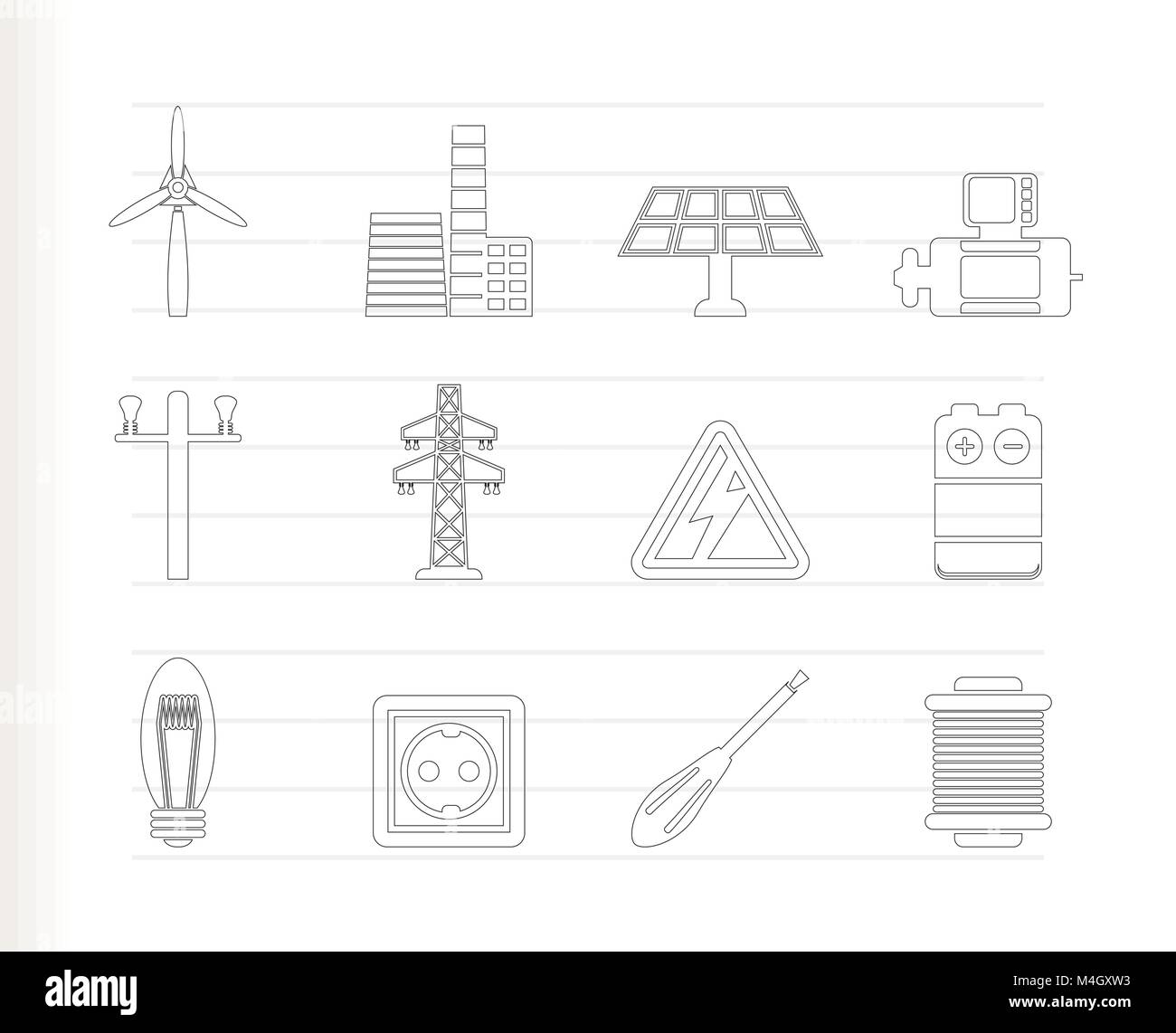 Electricity pillar Stock Vector Images - Alamy