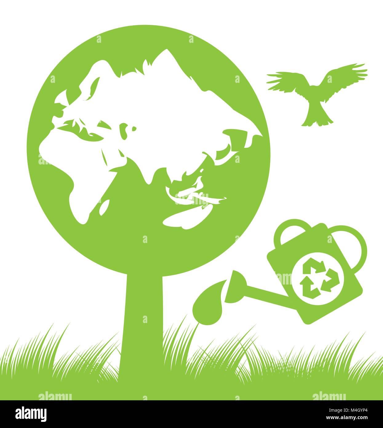 abstract ecology and nature background - vector illustration Stock ...