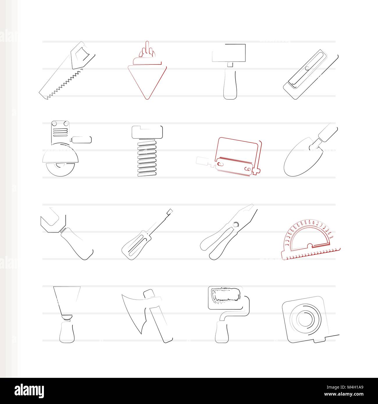 Building and Construction Tools icons - Vector Icon Set Stock Vector ...