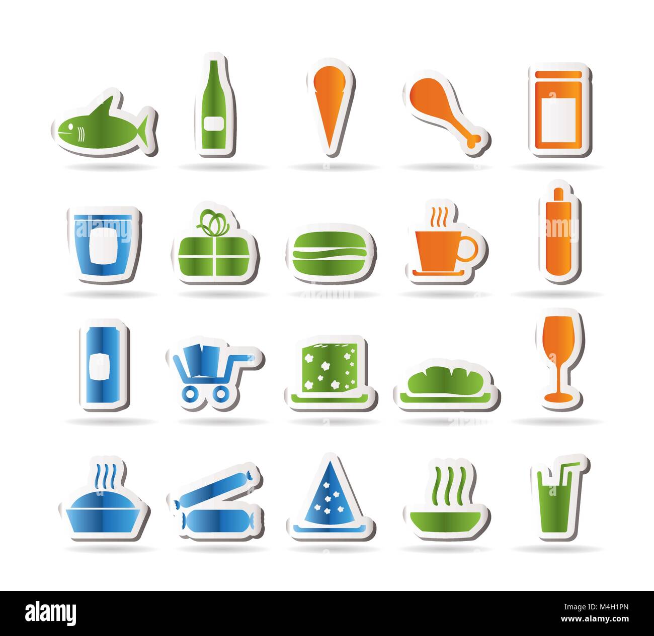 Shop and Foods Icons - Vector Icon Set Stock Vector Image & Art - Alamy