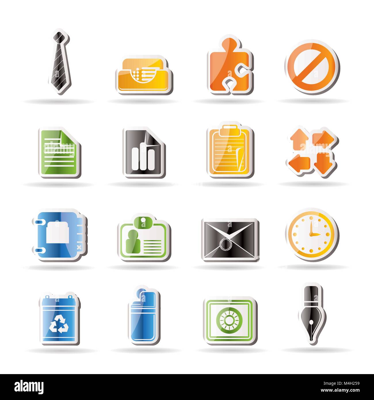 Simple Business and Office Icons - Vector Icon Set Stock Vector Image ...