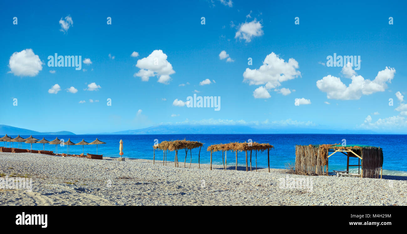Summer morning Pulebardha beach (Albania Stock Photo - Alamy
