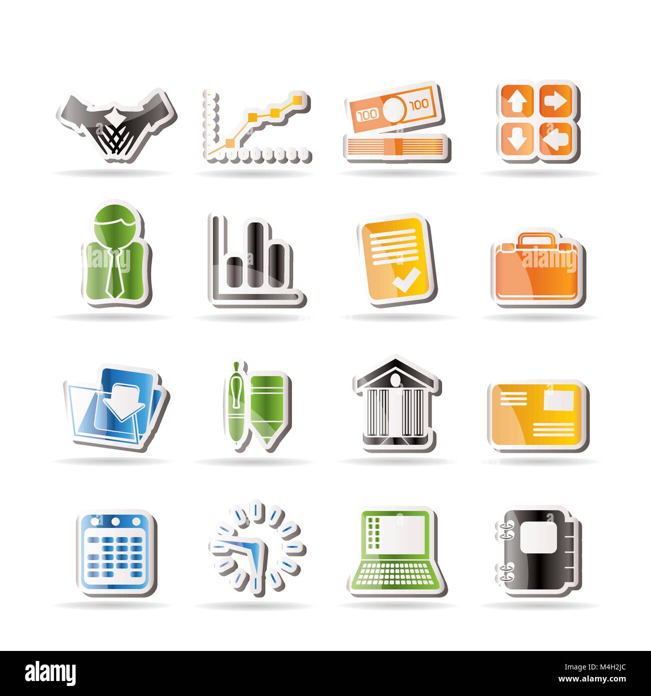 Simple Business and Office icons - Vector Icon Set Stock Vector Image ...