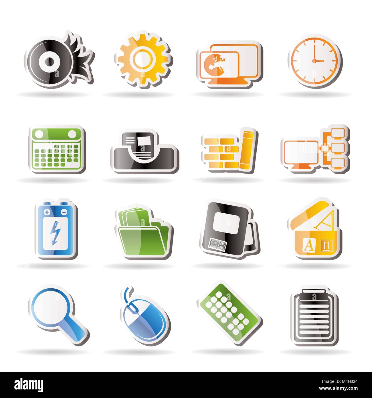 Computer, mobile phone and Internet Vector Icon Set Stock Vector Image ...