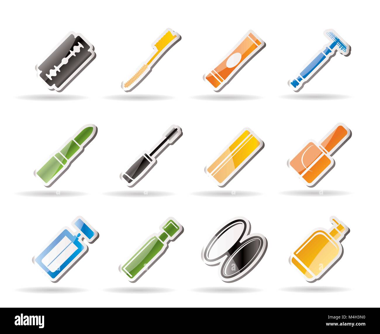 Simple Make-up icon set, Health and beauty icons Stock Vector Image ...