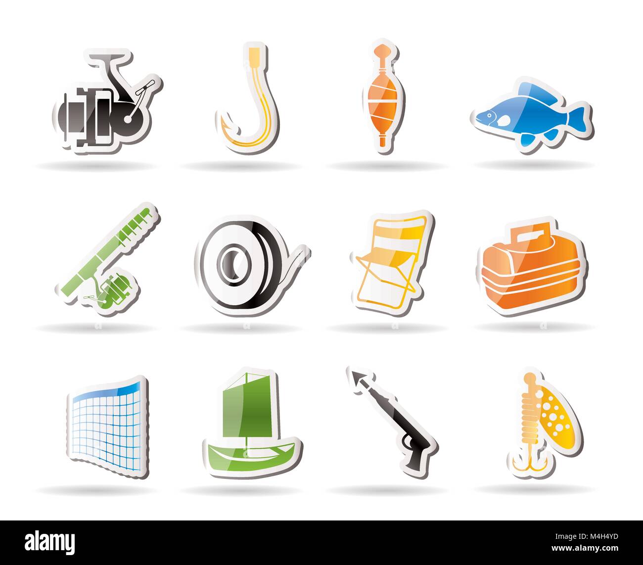 Fishing with gaff hook Stock Vector Images - Alamy