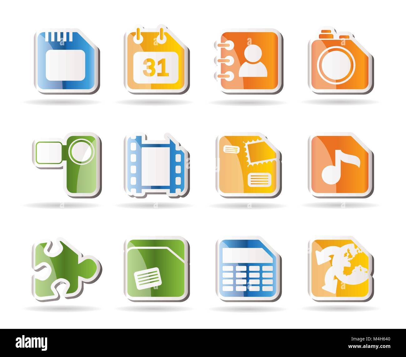 Mobile Phone, Computer and Internet Icons - Vector Icon Set Stock ...