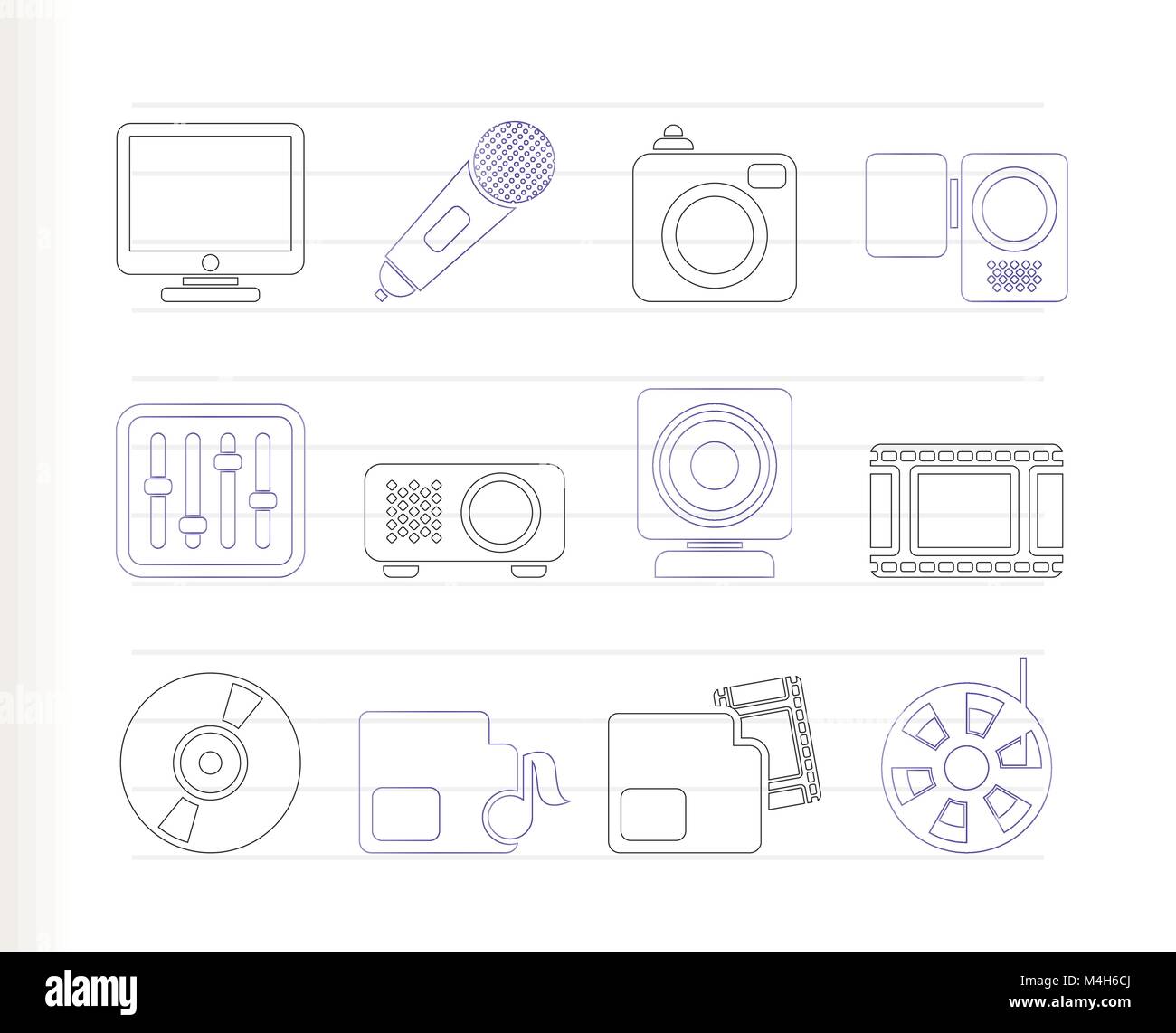 Band with projector Stock Vector Images - Alamy