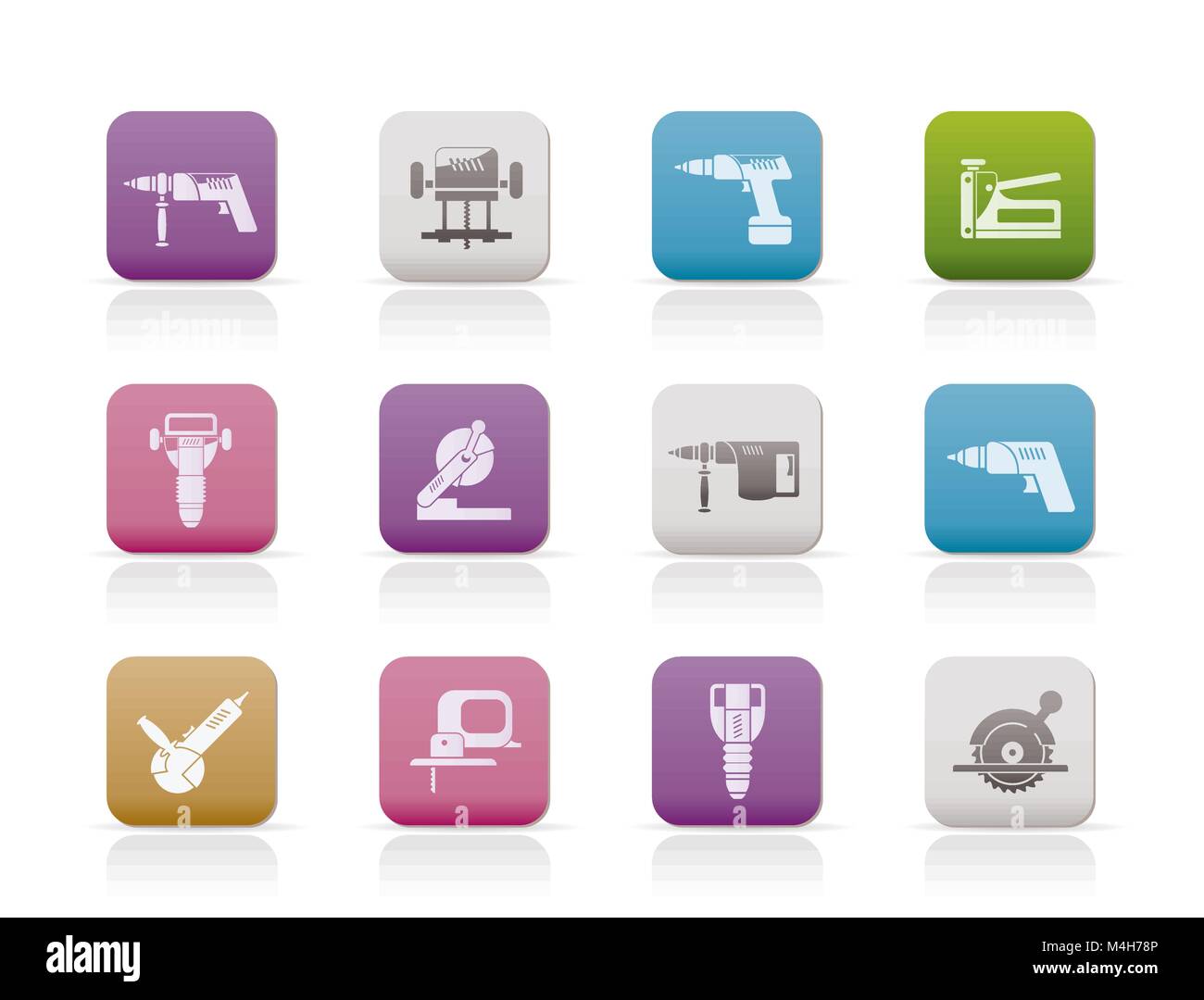 Building and Construction Tools icons - Vector Icon Set Stock Vector ...