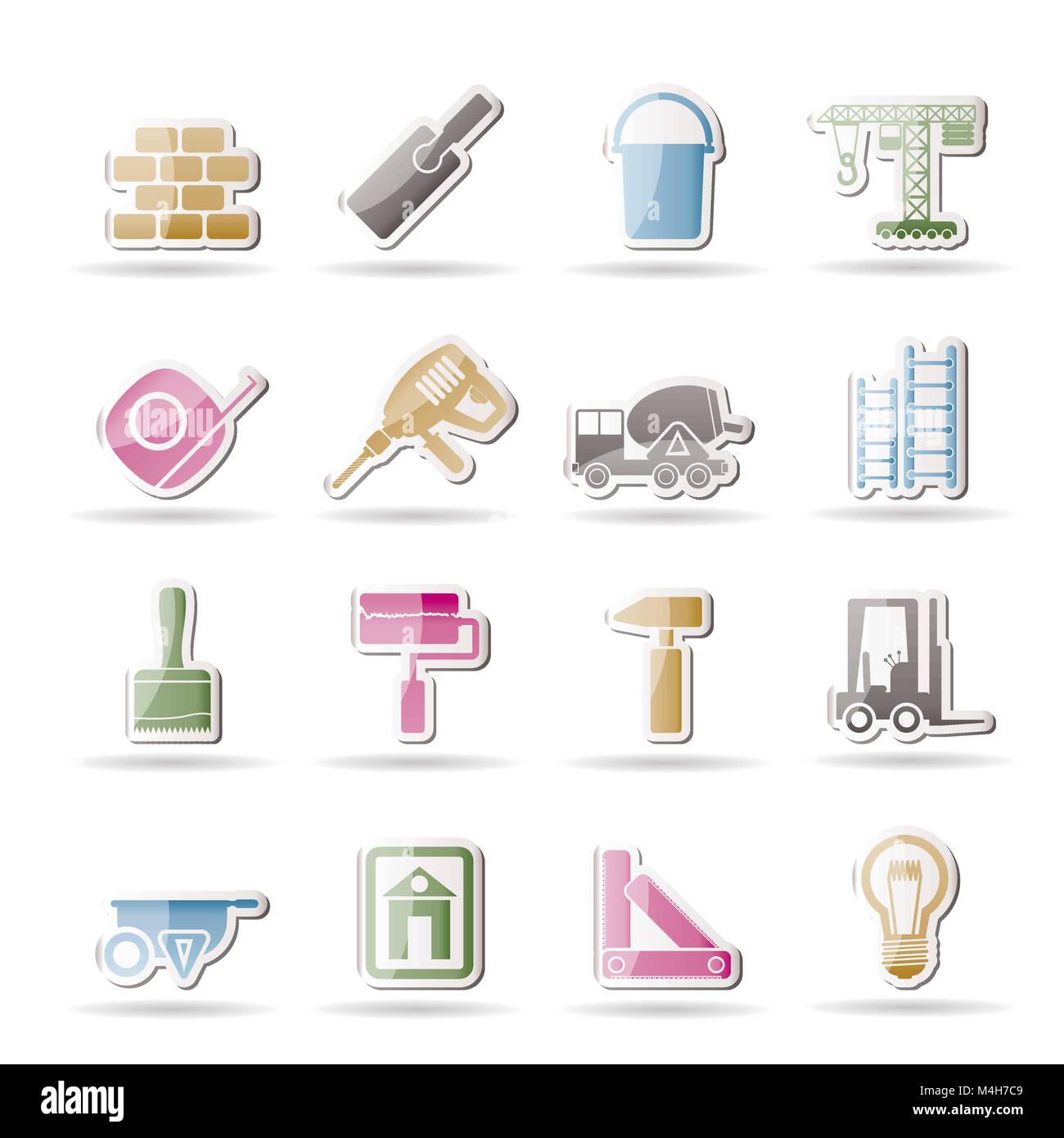 Construction and Building icons - vector Icon Set Stock Vector Image ...