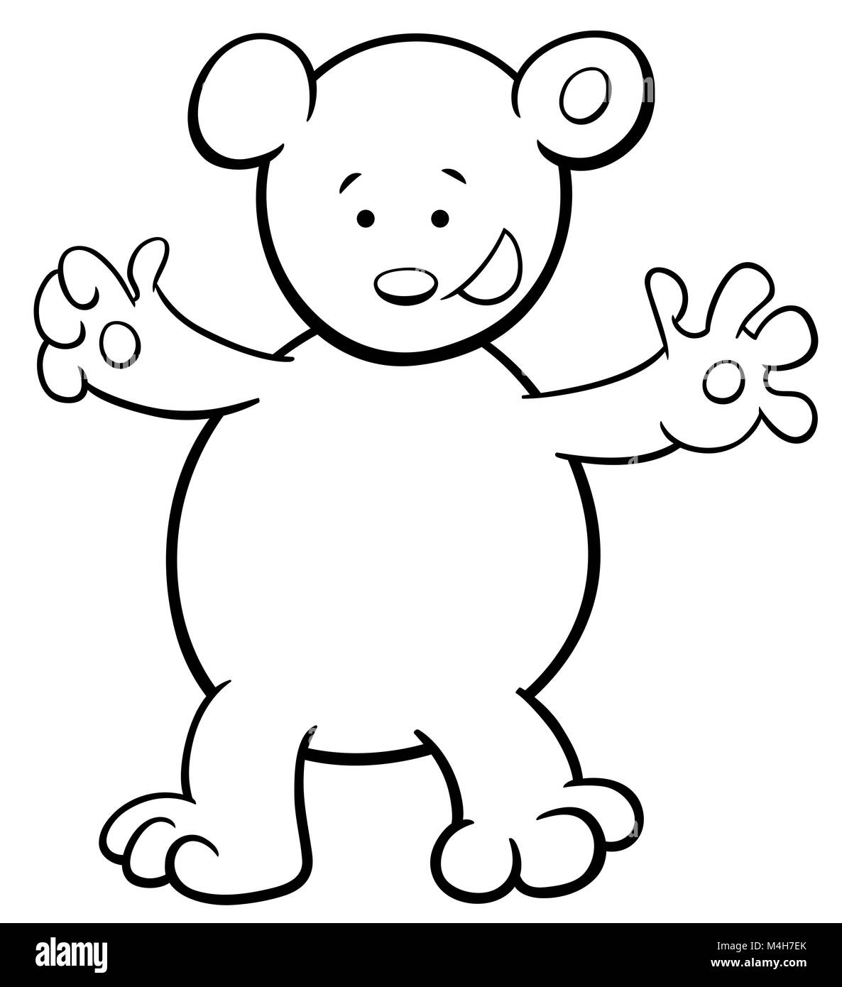 bear cartoon coloring book Stock Photo - Alamy