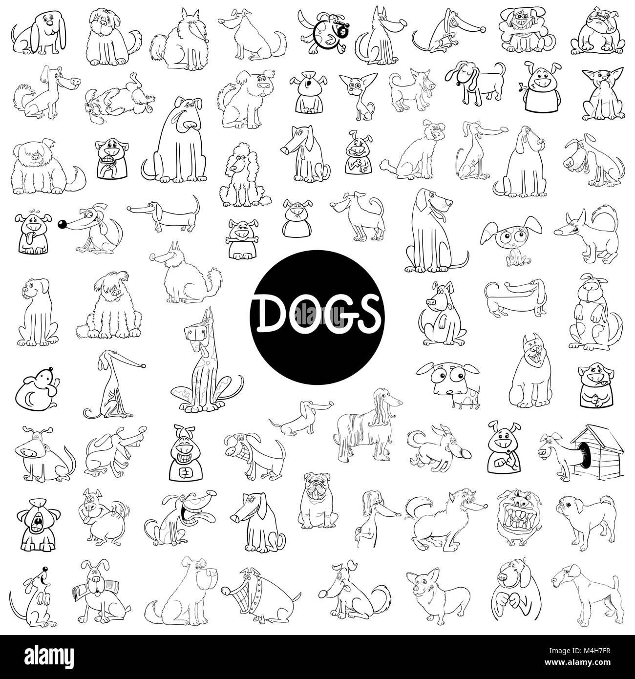 dog characters large set Stock Photo - Alamy
