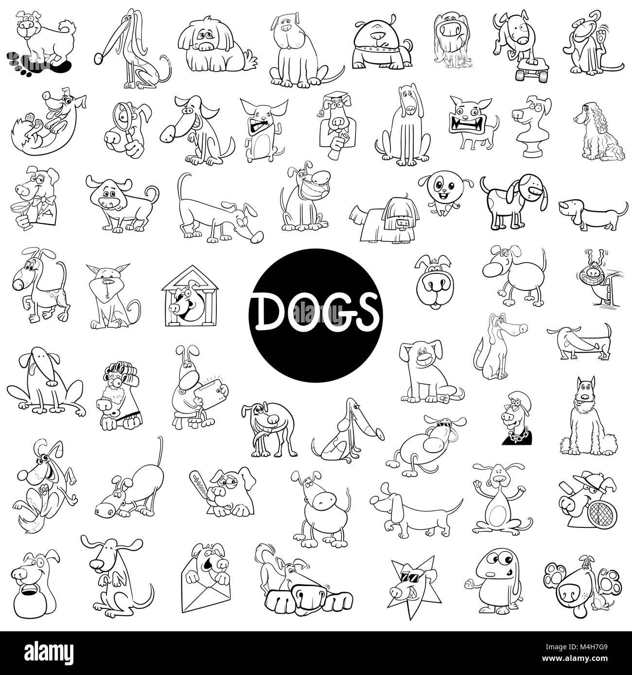 dog characters large set Stock Photo - Alamy