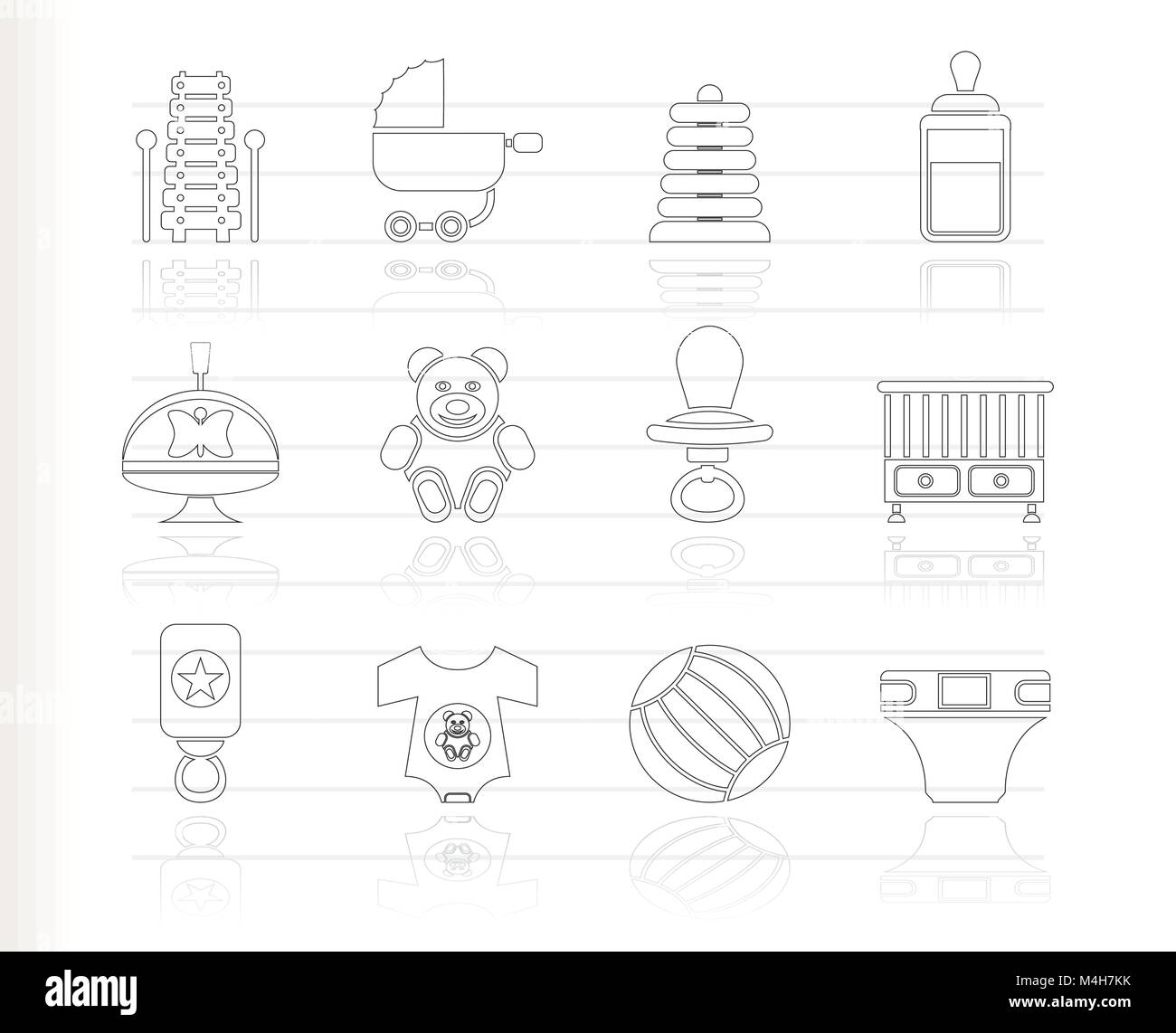 Child, Baby and Baby Online Shop Icons - Vector Icon Set Stock Vector ...