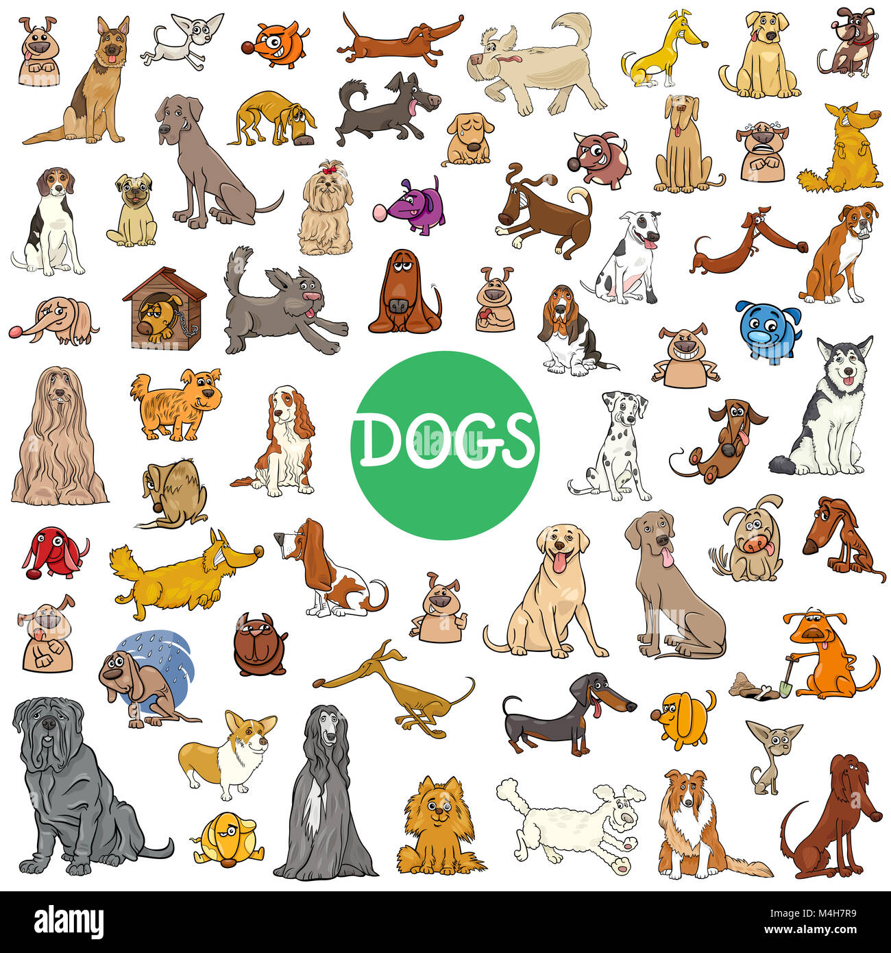 cartoon dog characters large collection Stock Photo - Alamy