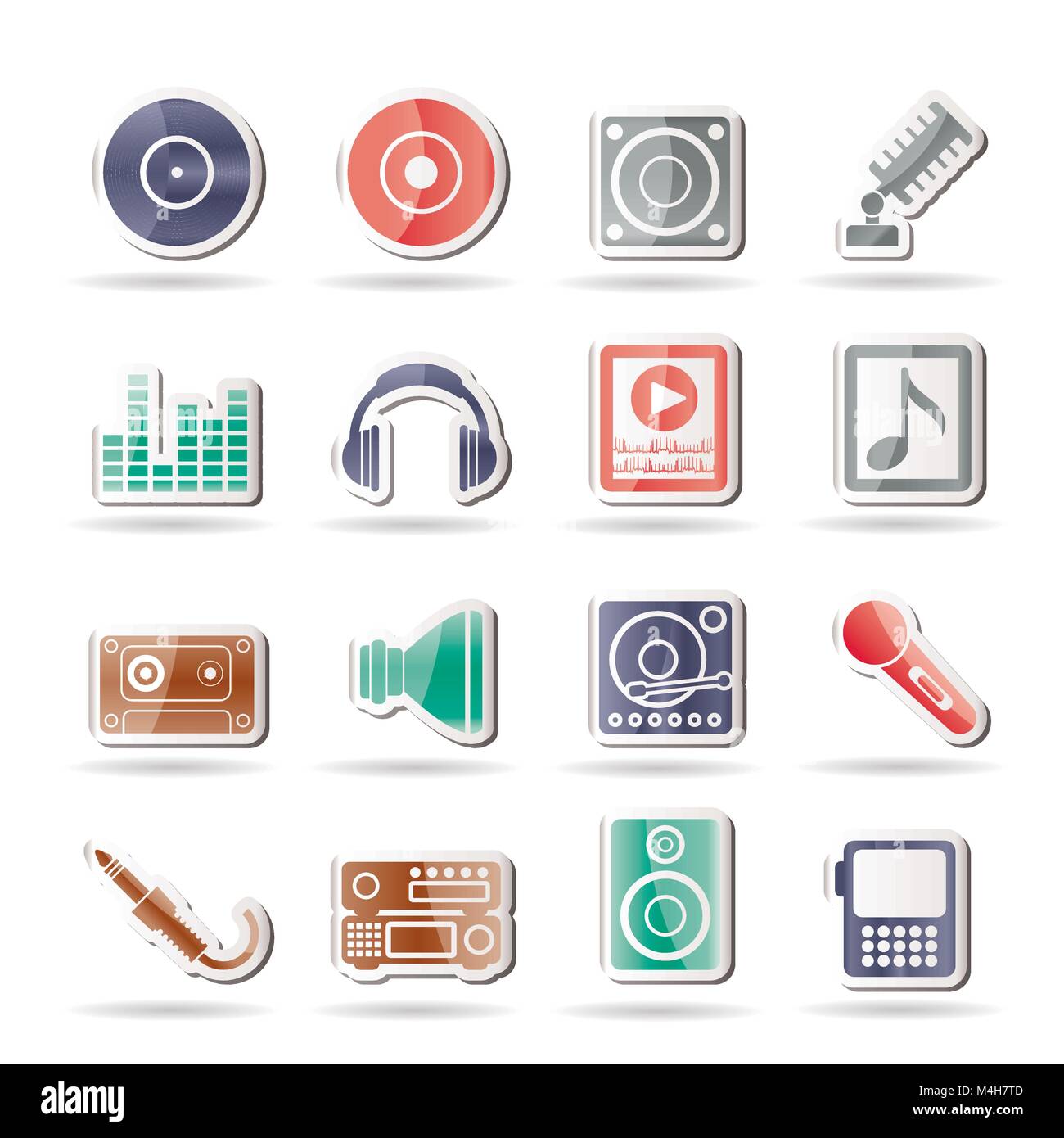 Music and sound icons - Vector Icon Set Stock Vector Image & Art - Alamy