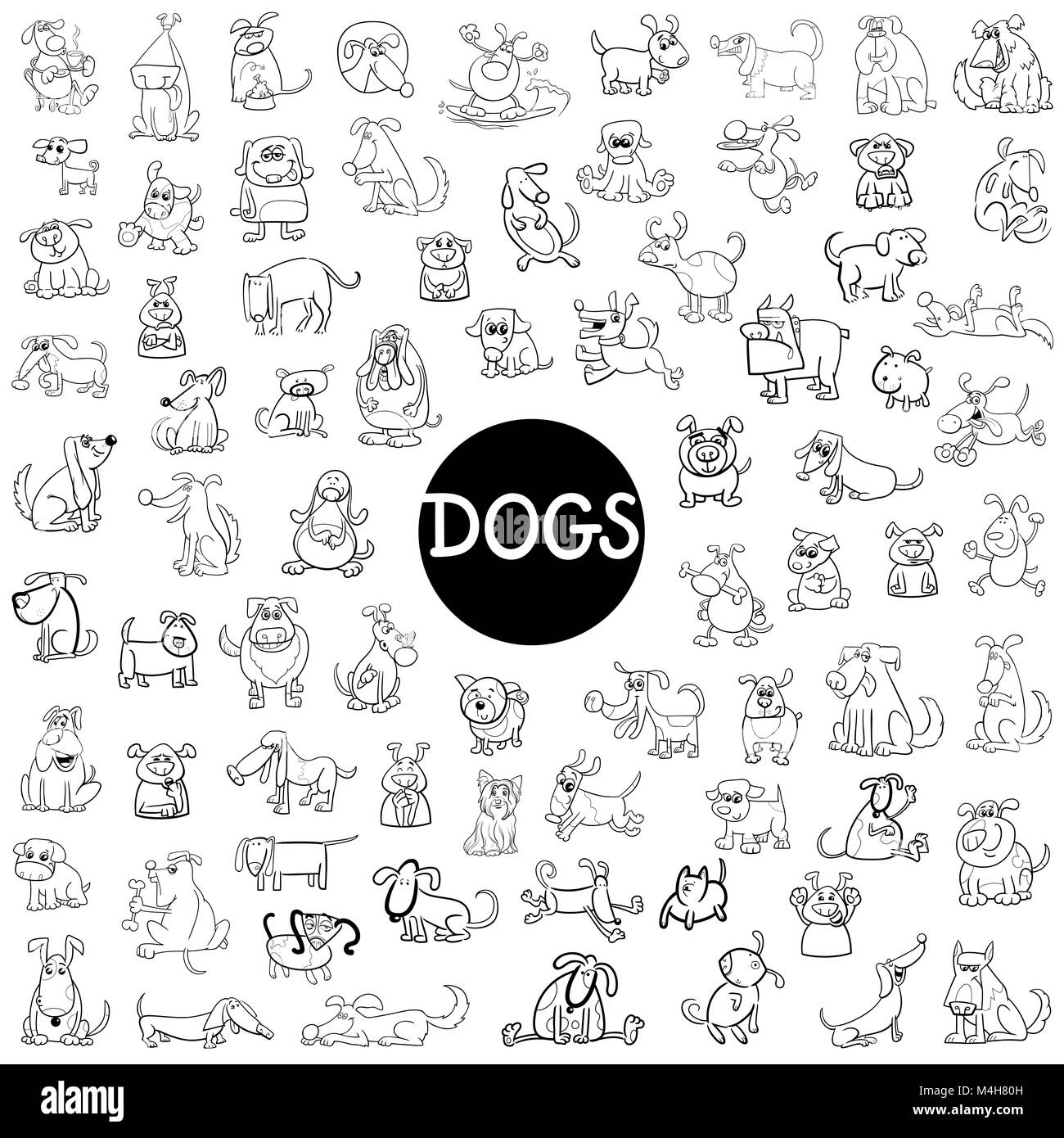 dog characters big set Stock Photo - Alamy