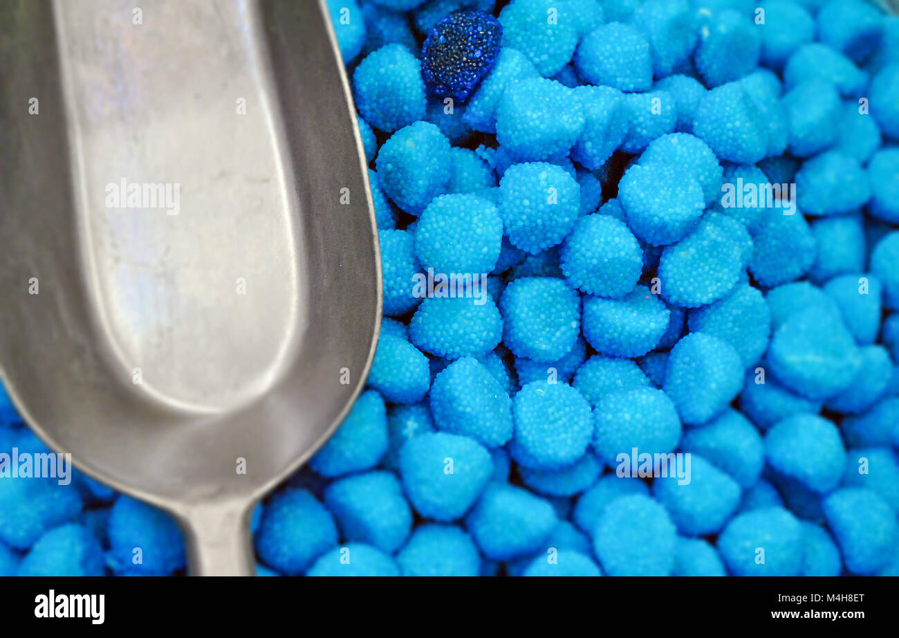blue sugar candies Stock Photo - Alamy