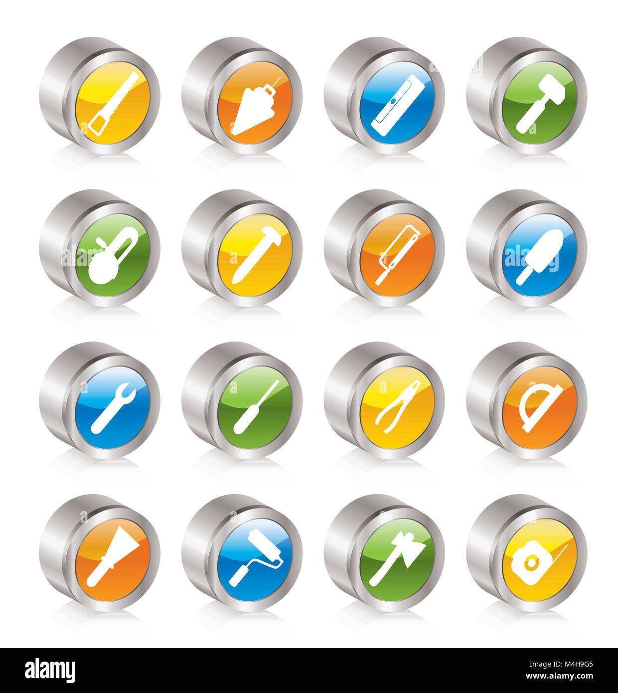 Construction and Building Tools icons - Vector Icon Set Stock Vector ...