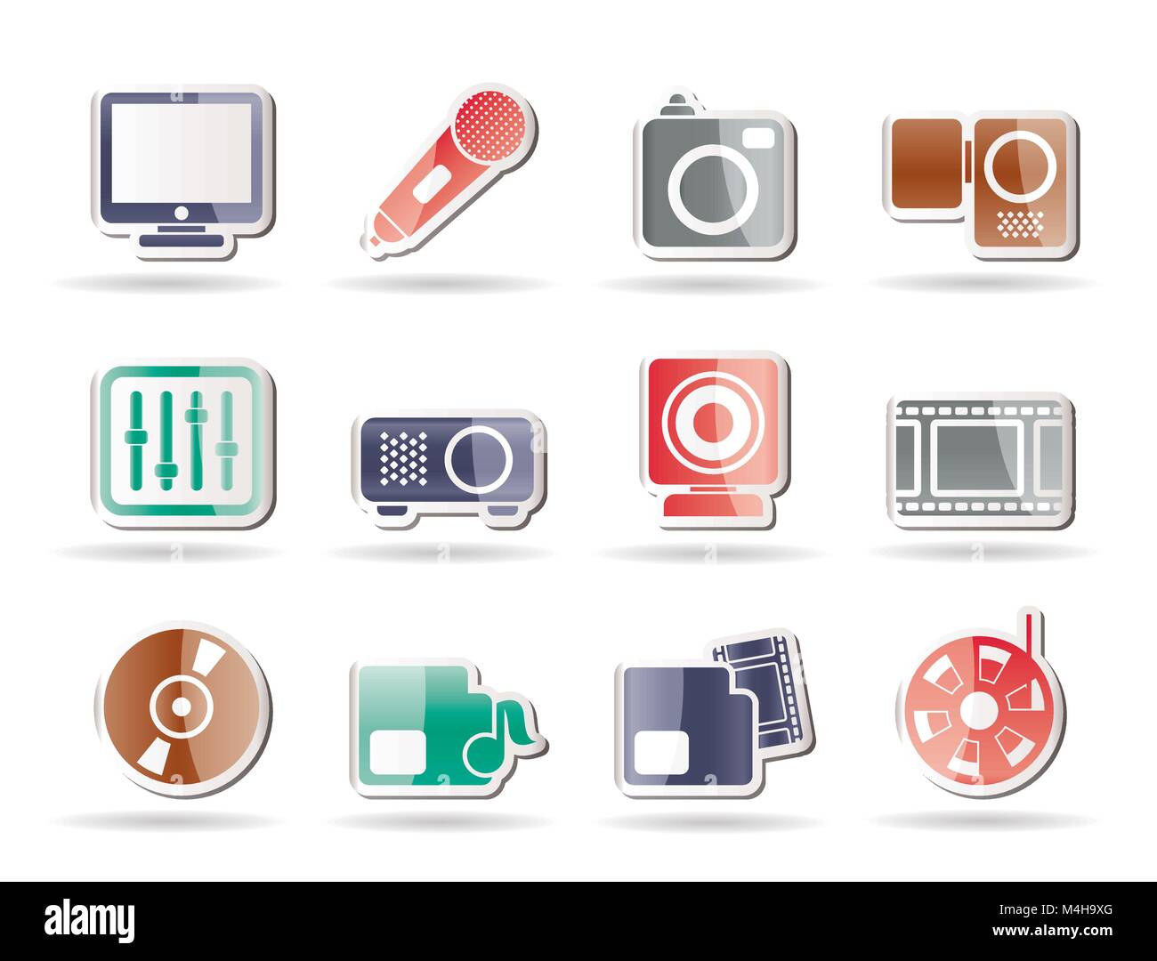 Media equipment icons - vector icon set Stock Vector Image & Art - Alamy