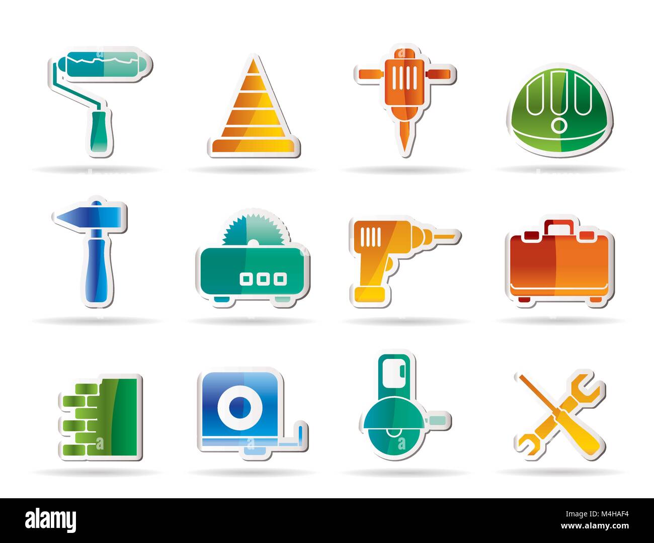 Building and Construction Tools icons - Vector Icon Set Stock Vector ...