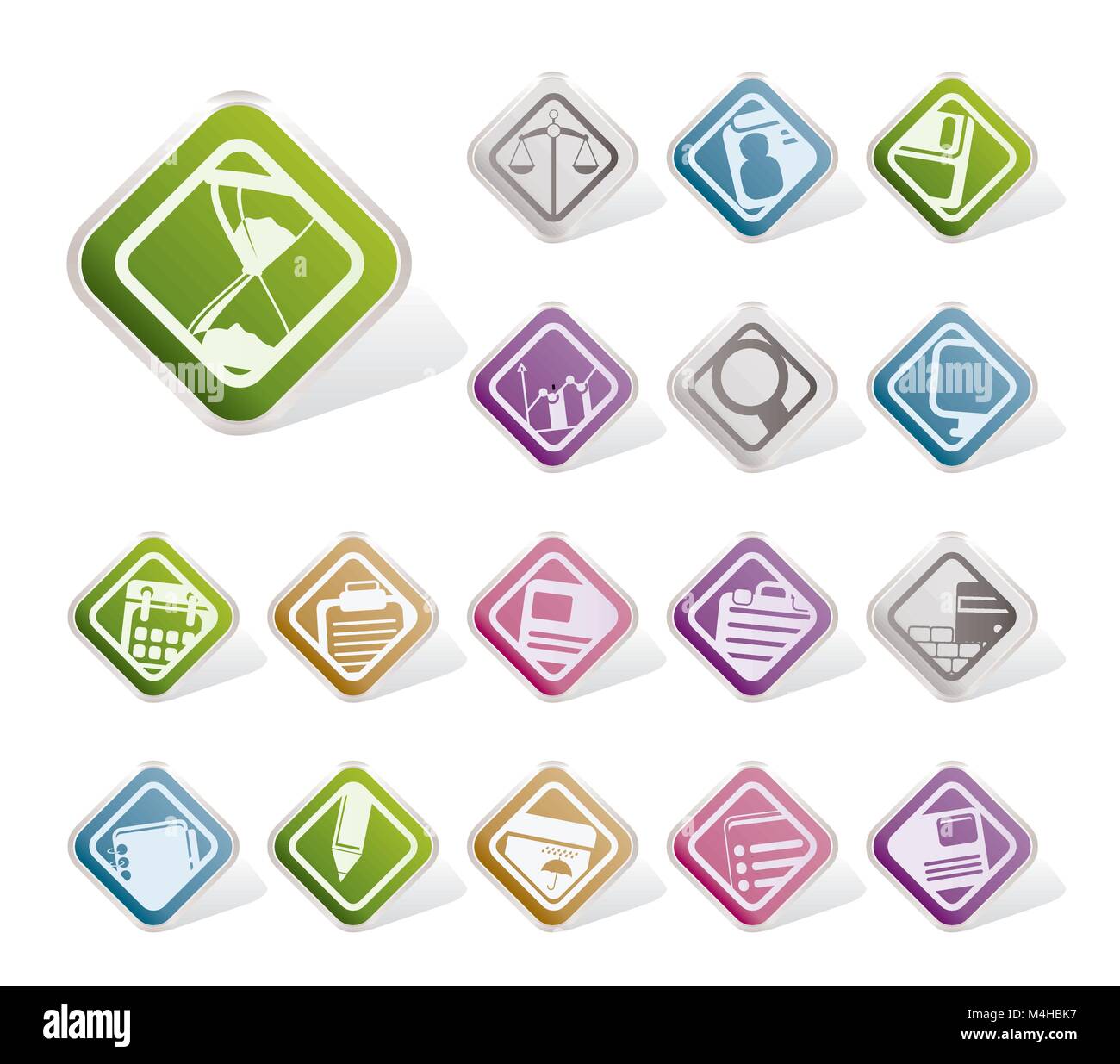 Simple Business and office icons vector icon set Stock Vector Image ...