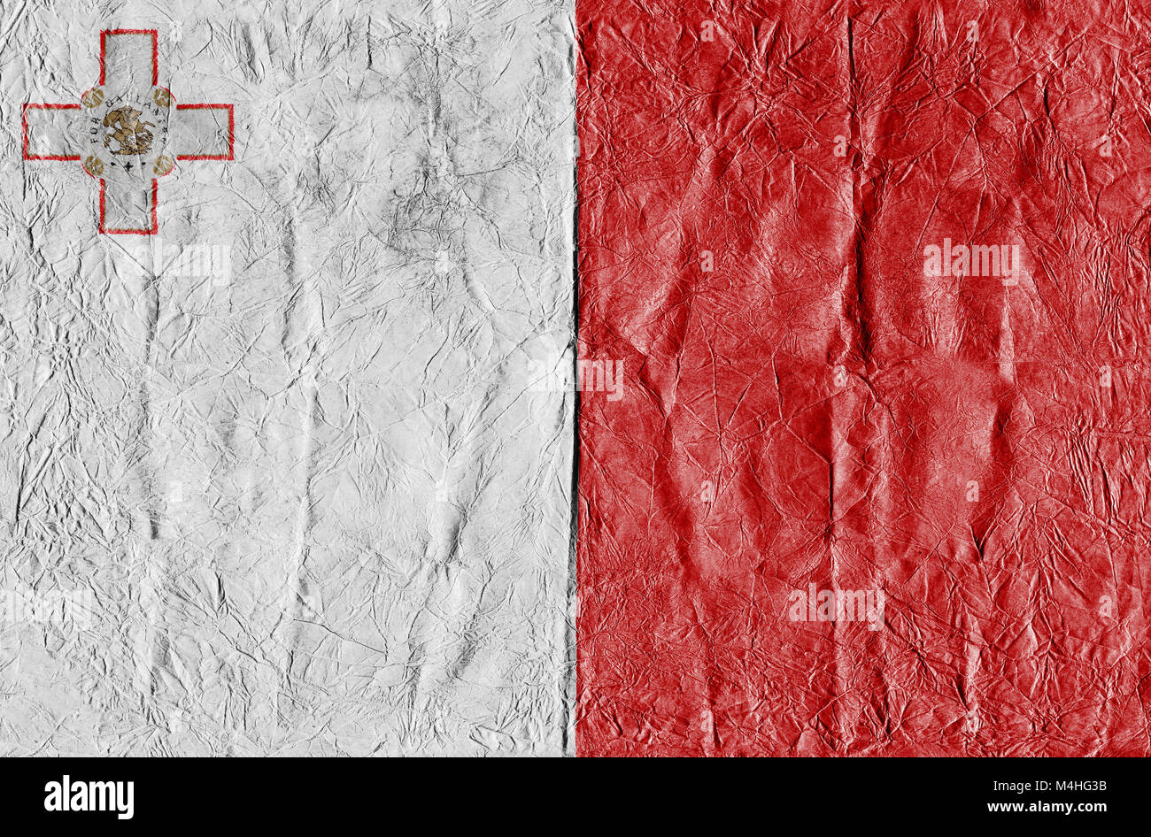 Malta flag on a paper in close-up Stock Photo - Alamy