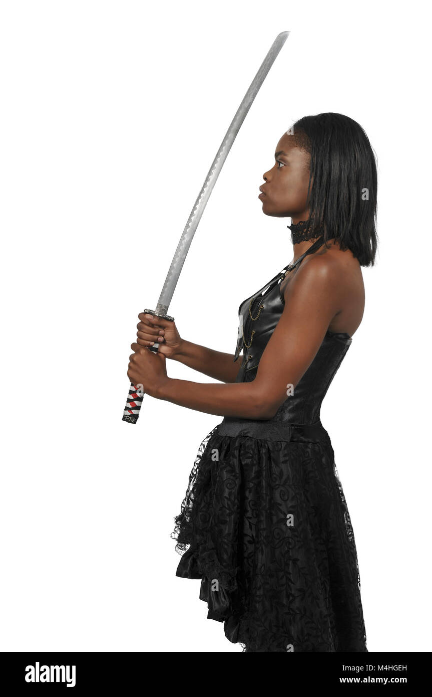 Woman Samurai Swordsman Stock Photo - Alamy