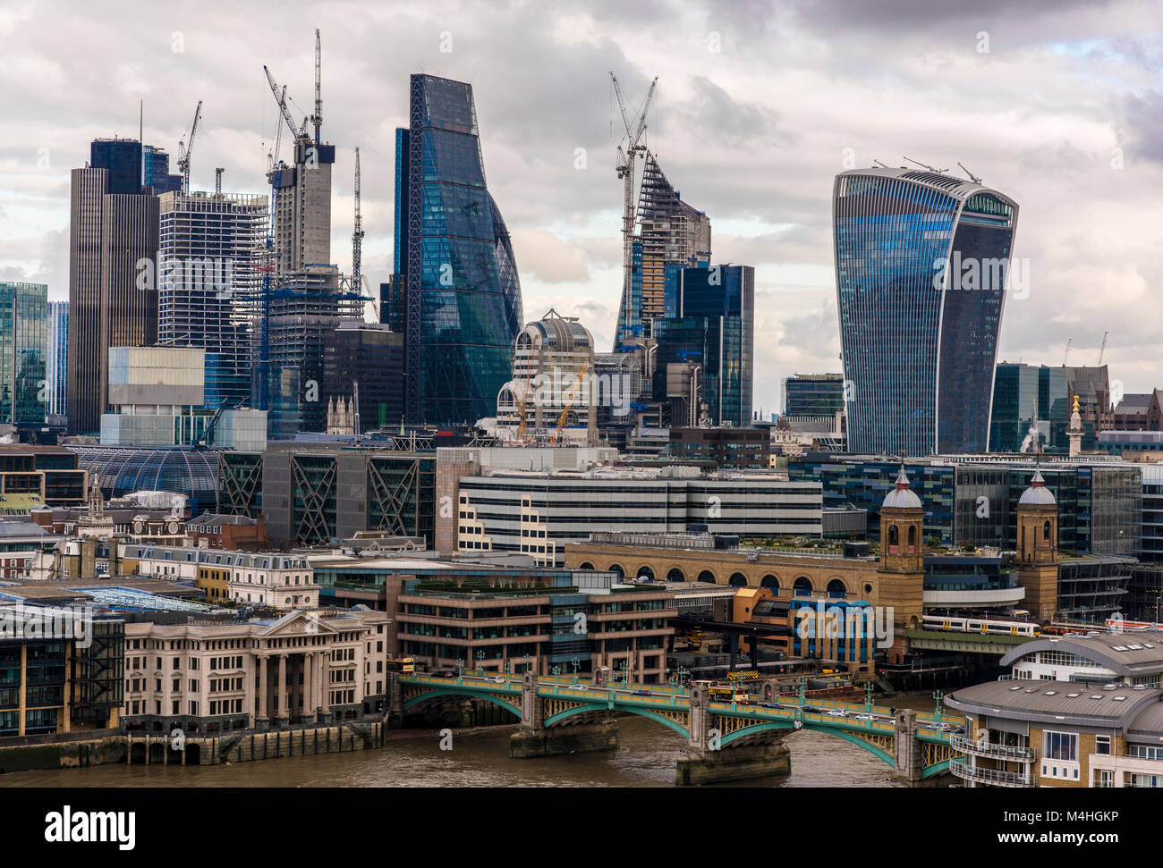 View of the City of London over the Thames from the Tate Modern ...