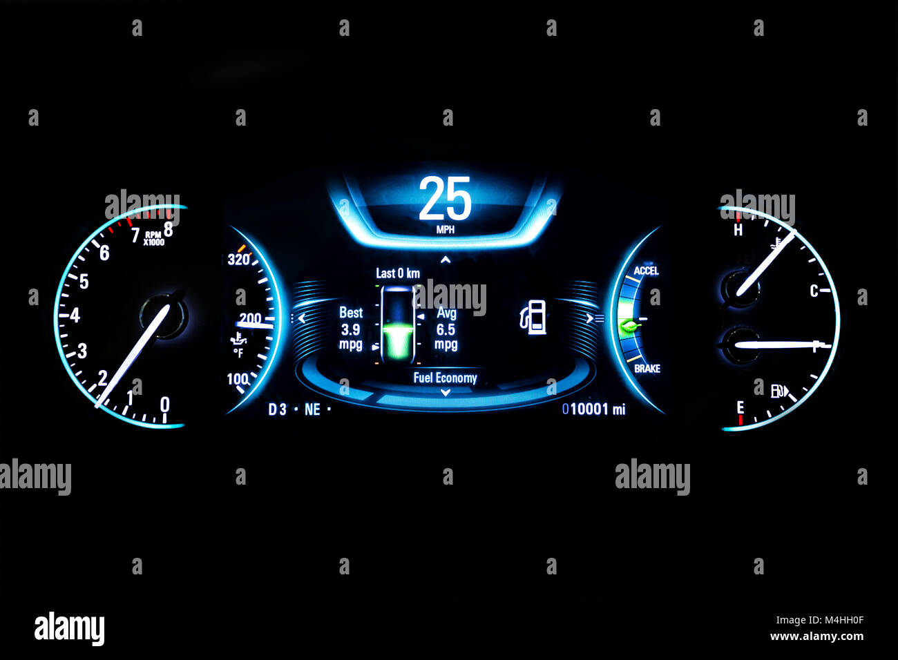 Dashboard car speedometer rpm pointer hi-res stock photography and ...