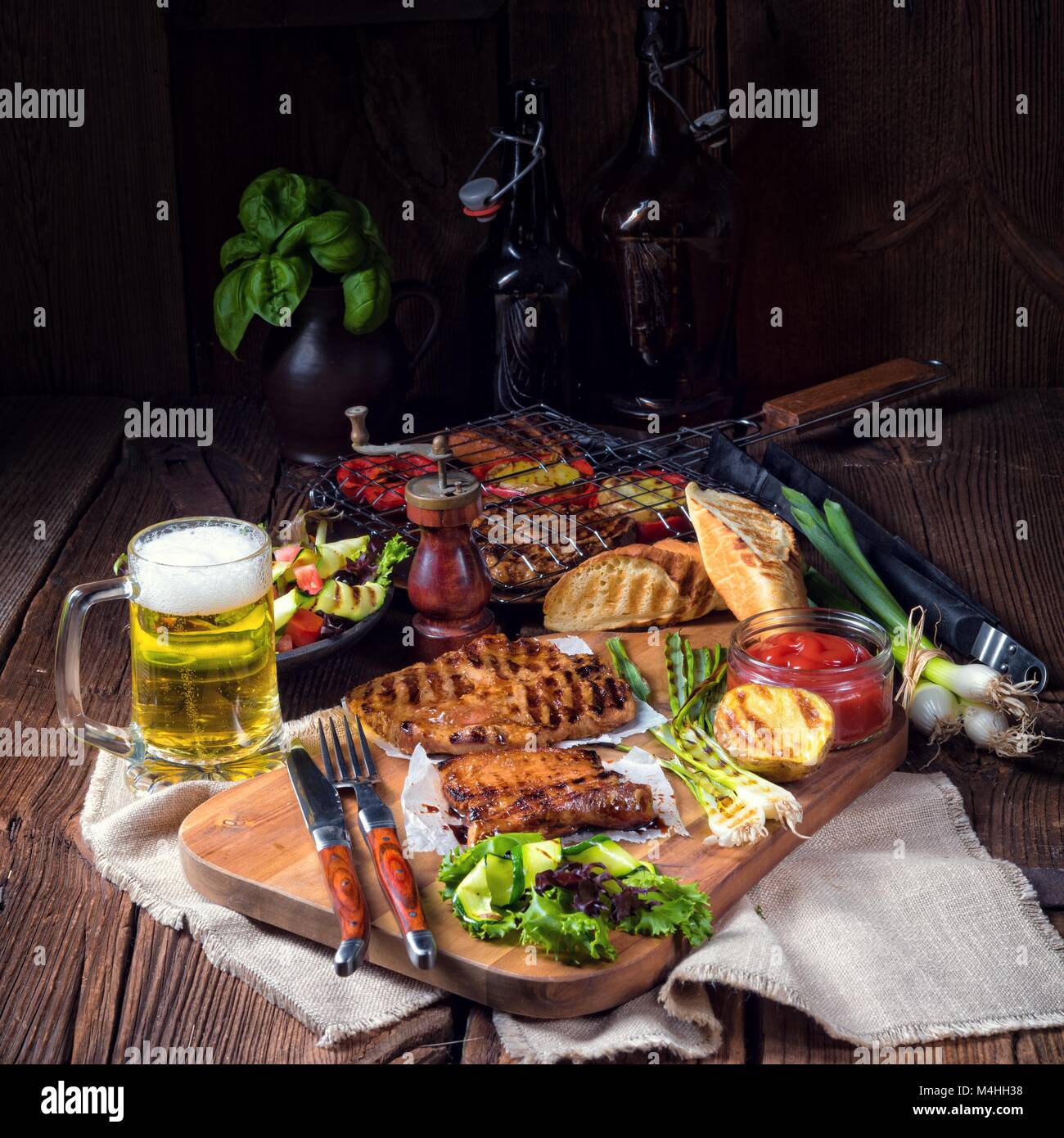 grilling fiesta Stock Photo - Alamy