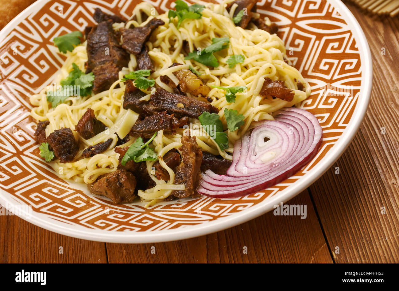 naryn , Tajik cuisine, lamb with noodles, Traditional assorted Tajik ...