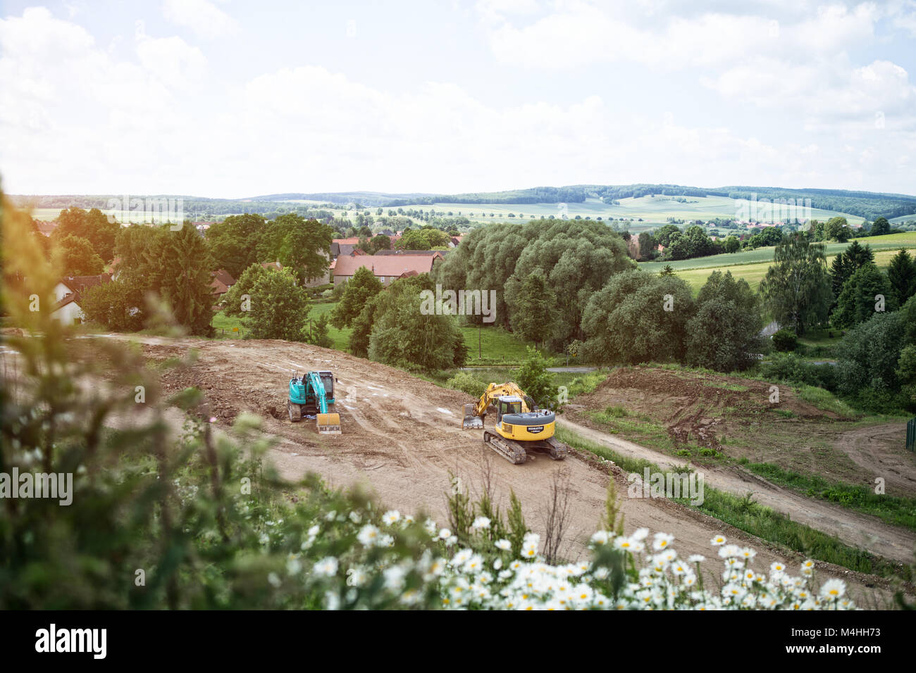 Digger power plant landscape hi-res stock photography and images - Alamy
