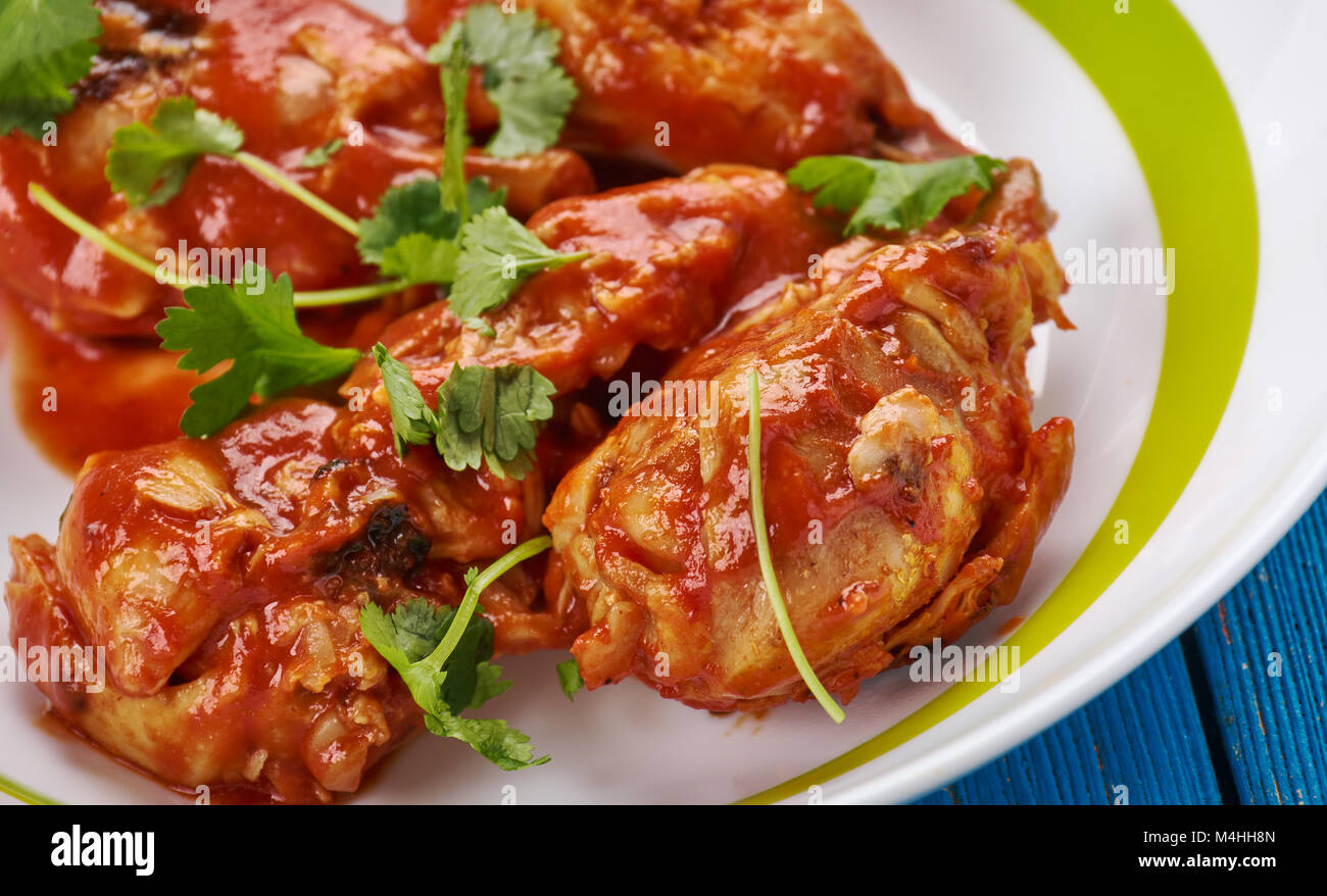 Kenyans love chicken, African Style close up Stock Photo - Alamy