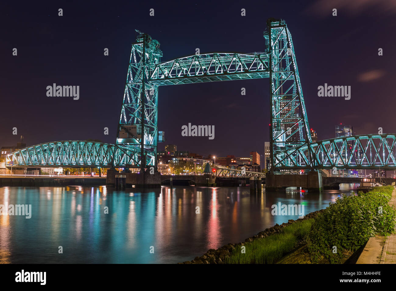 Rotterdam netherlands old railway bridge hi-res stock photography and ...