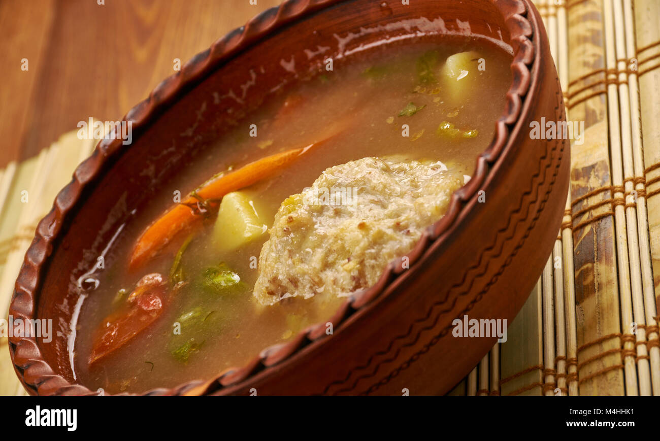 Tuy shurva - Uzbek Wedding soup with minced meat Stock Photo - Alamy