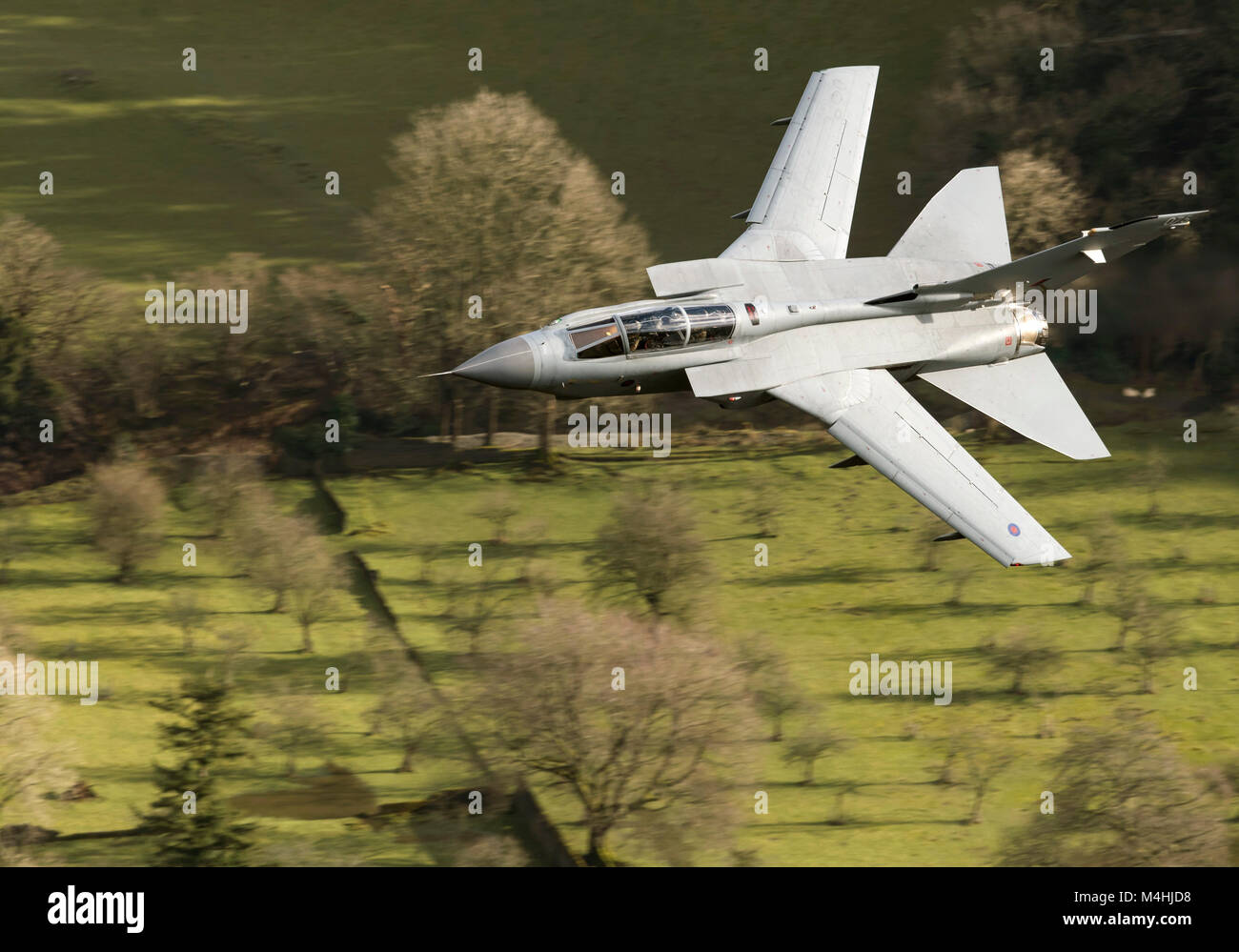RAF Tornado GR4 on low level training sortie in the Mach Loop Stock ...