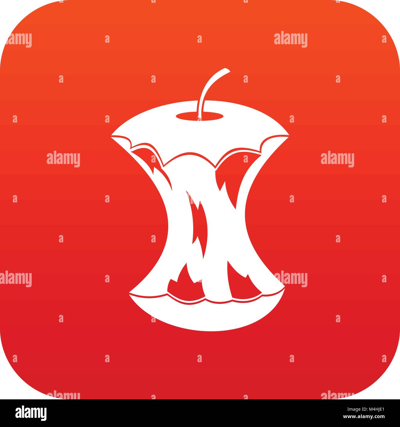 Apple core icon digital red Stock Vector Image & Art - Alamy
