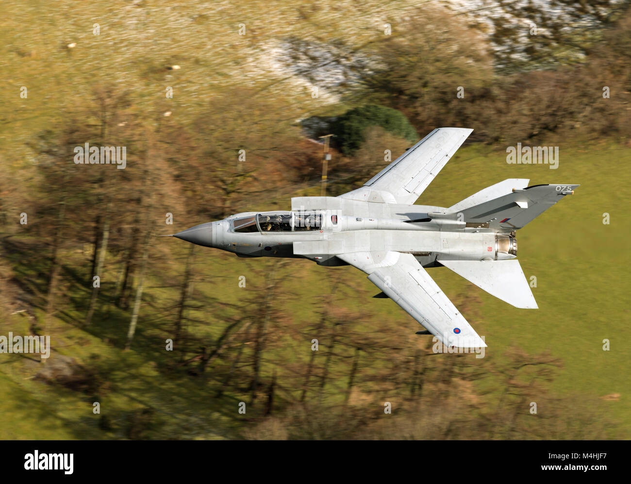 RAF Tornado GR4 on low level training sortie in the Mach Loop Stock ...