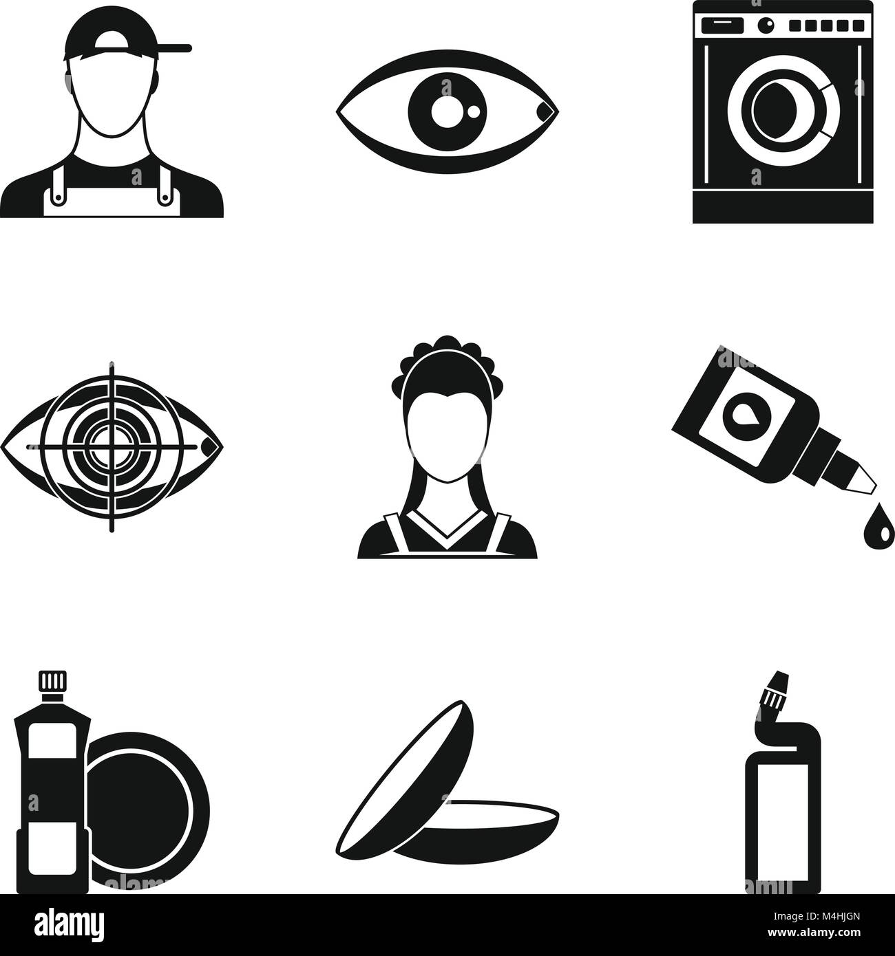 Pro icons set, simple style Stock Vector Image & Art - Alamy