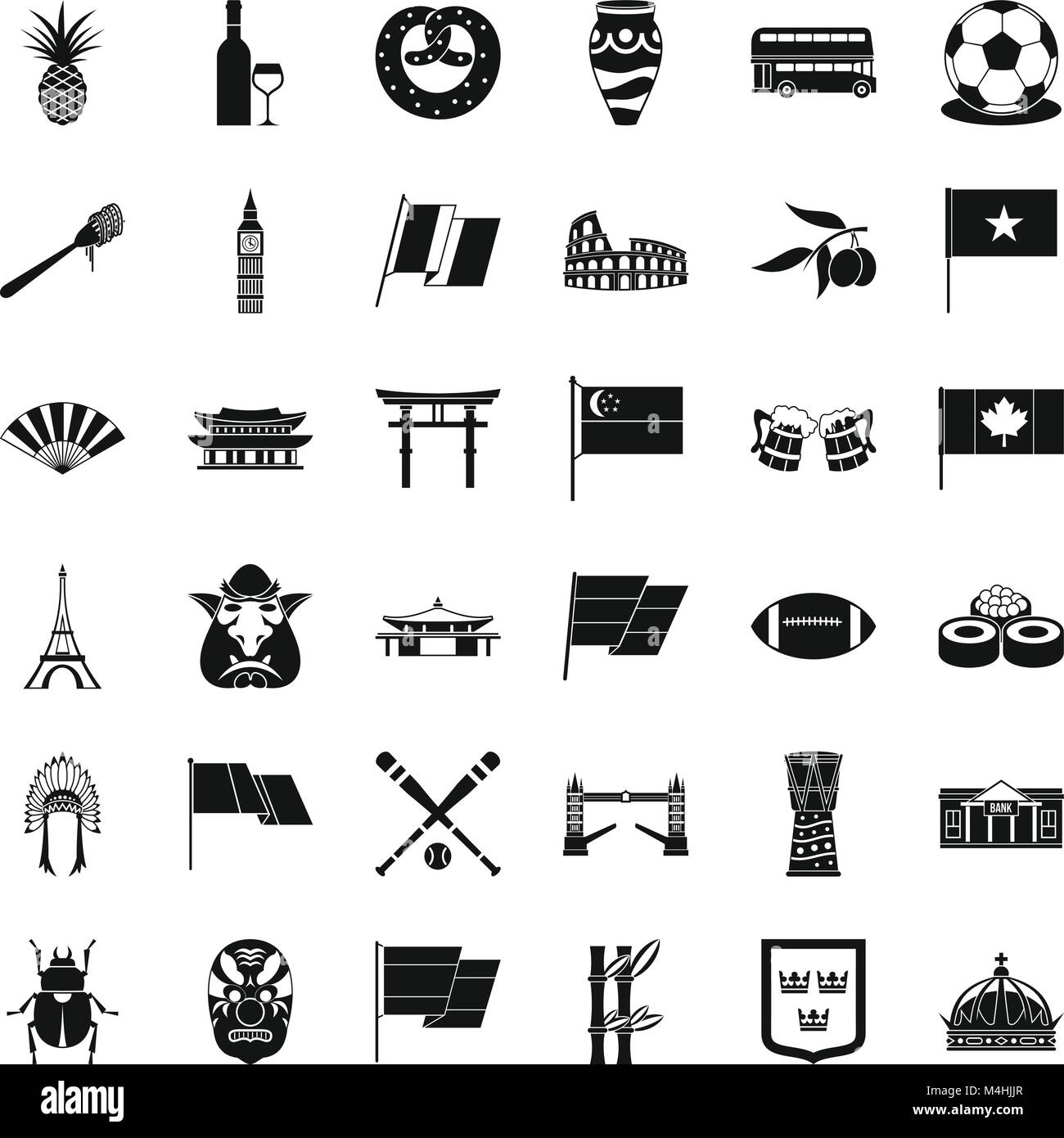 Nationwide icons set, simple style Stock Vector Image & Art - Alamy