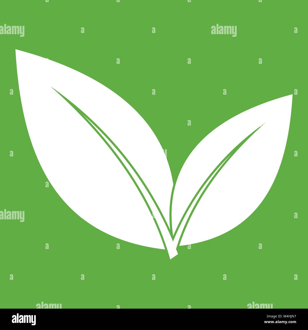 Leaf icon green Stock Vector Image & Art - Alamy