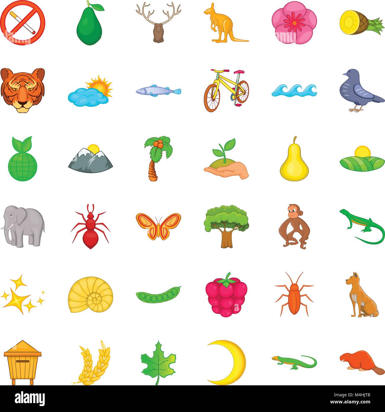 Nature reserve icons set, cartoon style Stock Vector Image & Art - Alamy