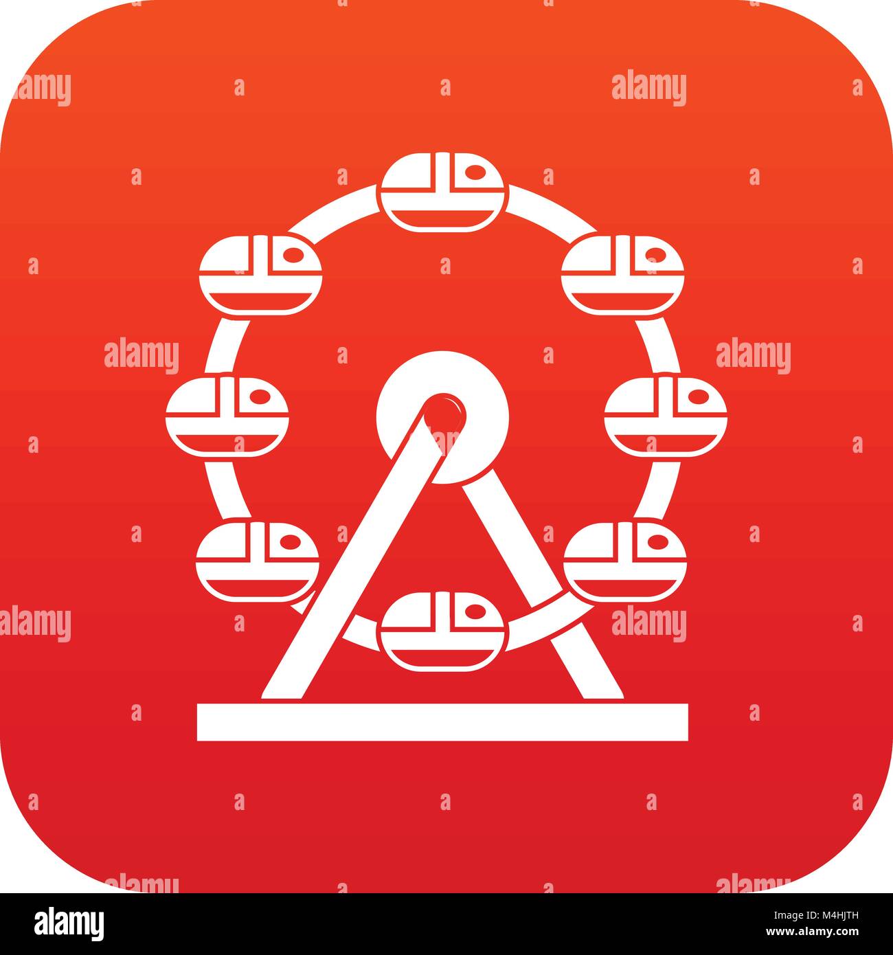 Giant ferris wheel icon digital red Stock Vector Image & Art - Alamy