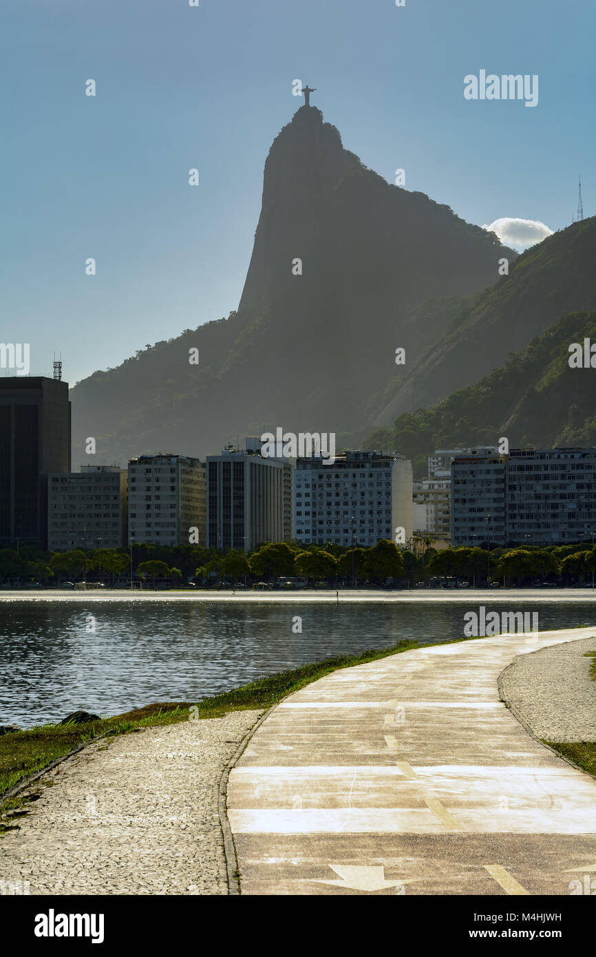 Botafogo beach and Christ redeemer Stock Photo - Alamy
