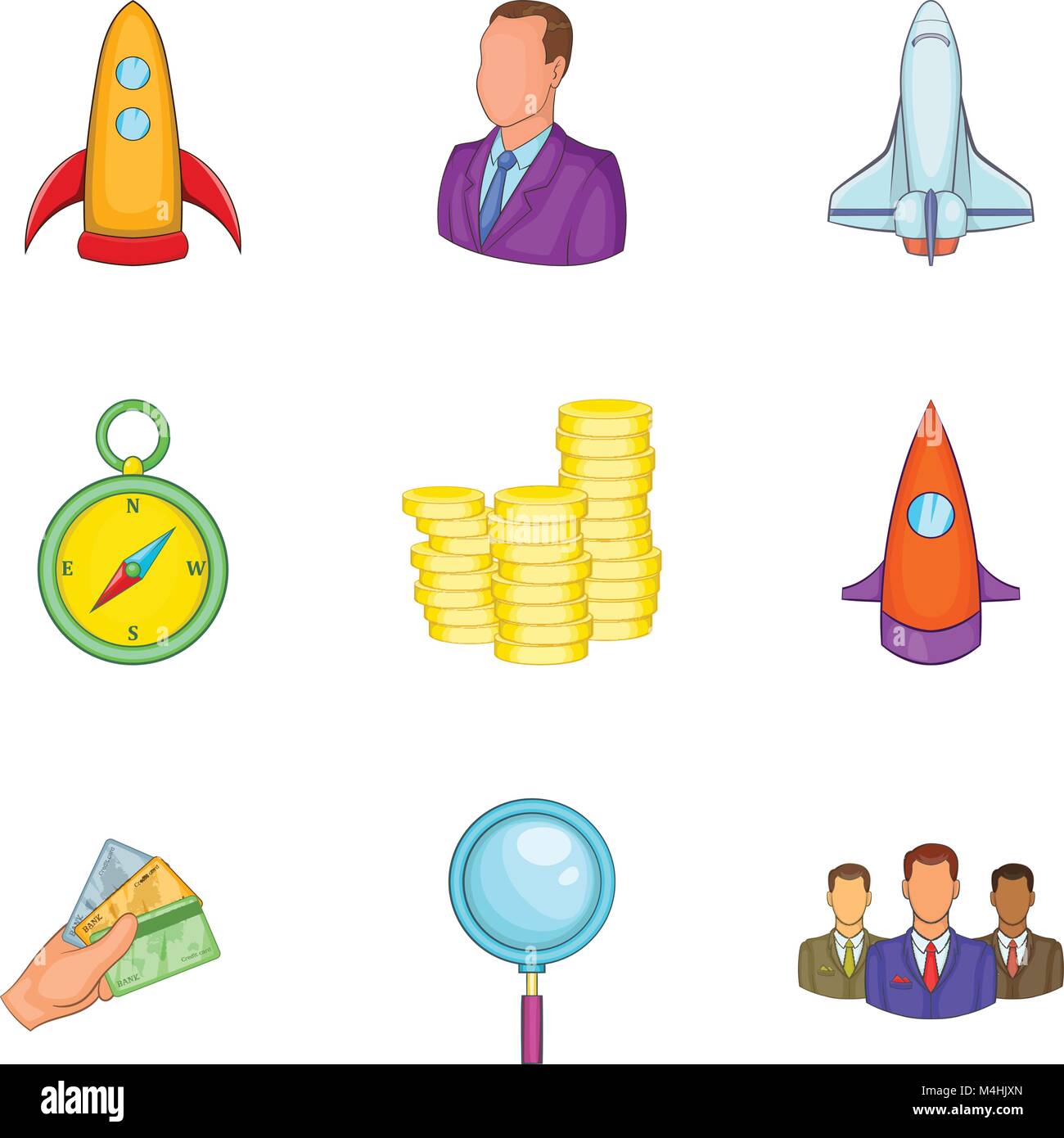 Project start icons set, cartoon style Stock Vector Image & Art - Alamy
